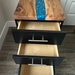 Sycamore Epoxy File Cabinet, Live Edge Epoxy File Cabinet, Epoxy File ...