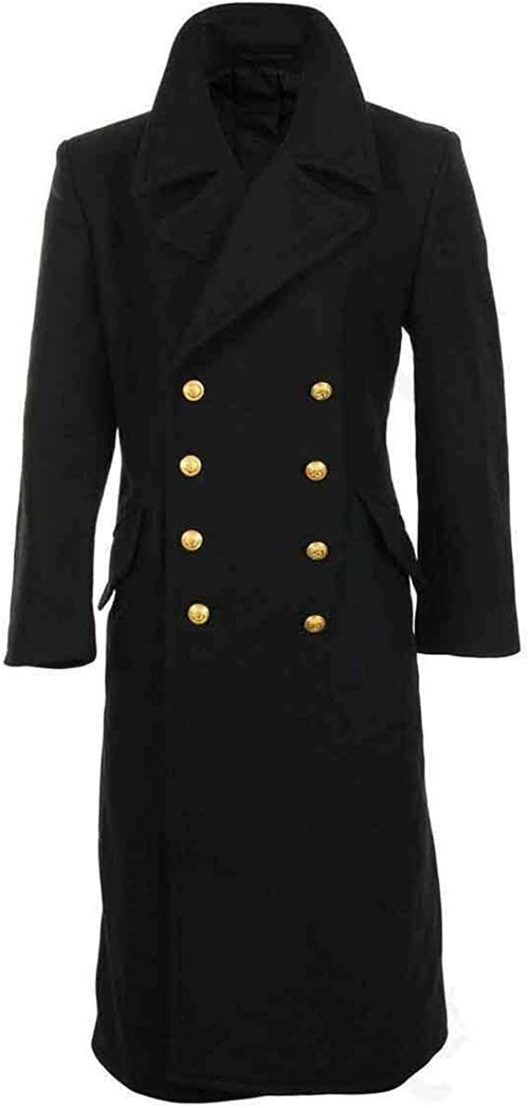 Black Military Men's Napoleonic Coat Long Jacket - Etsy Australia