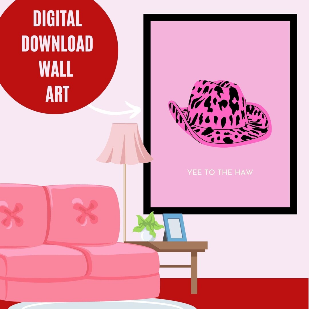 Rodeo: Cowgirl yee to the Haw Wall Art Digital Download - Etsy