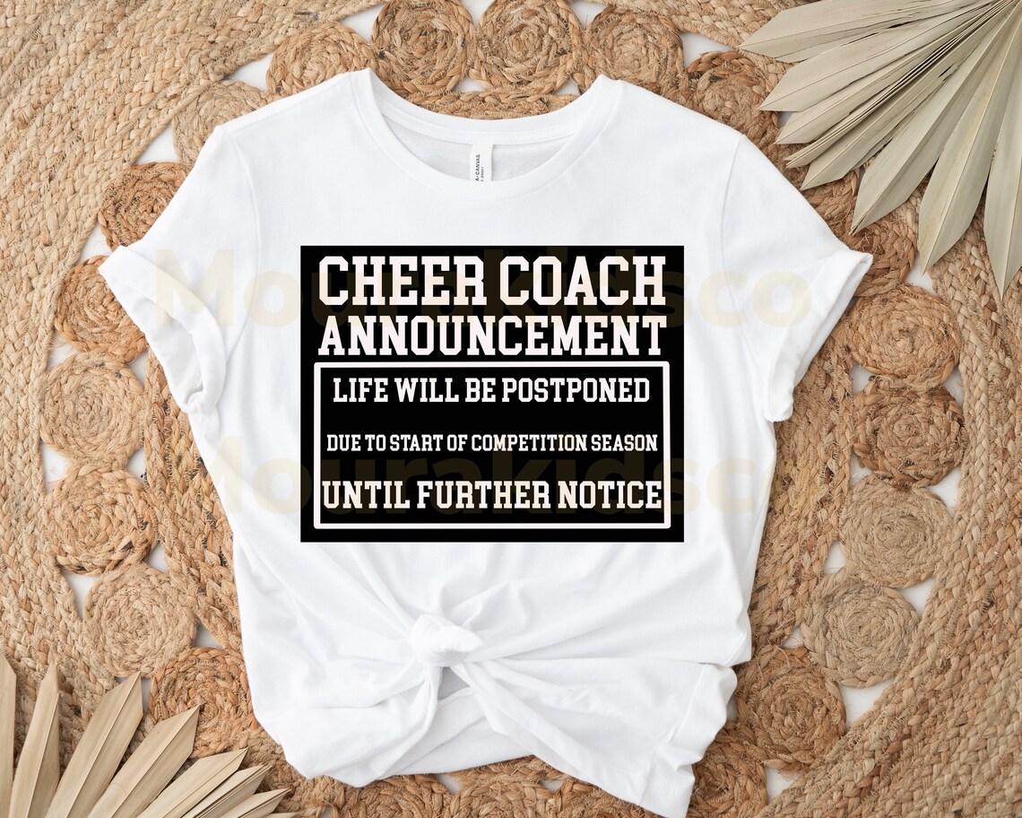 Cheer Coach Announcement PNG FILE, Cheer Coach PNG, Sublimation File ...