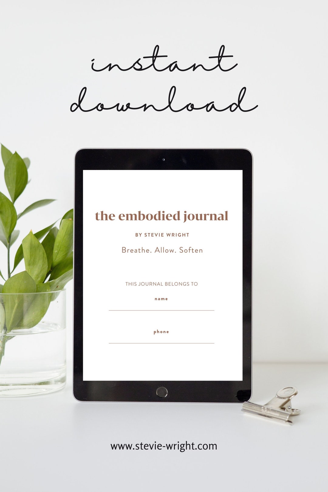 The Embodied Journal (instant Download) - Etsy