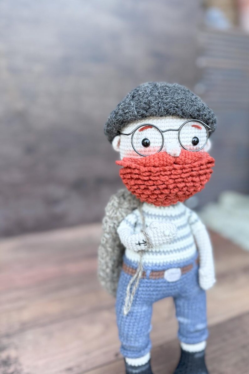 PDF Crochet Pattern for Uncle Henry Doll - German + English - Etsy