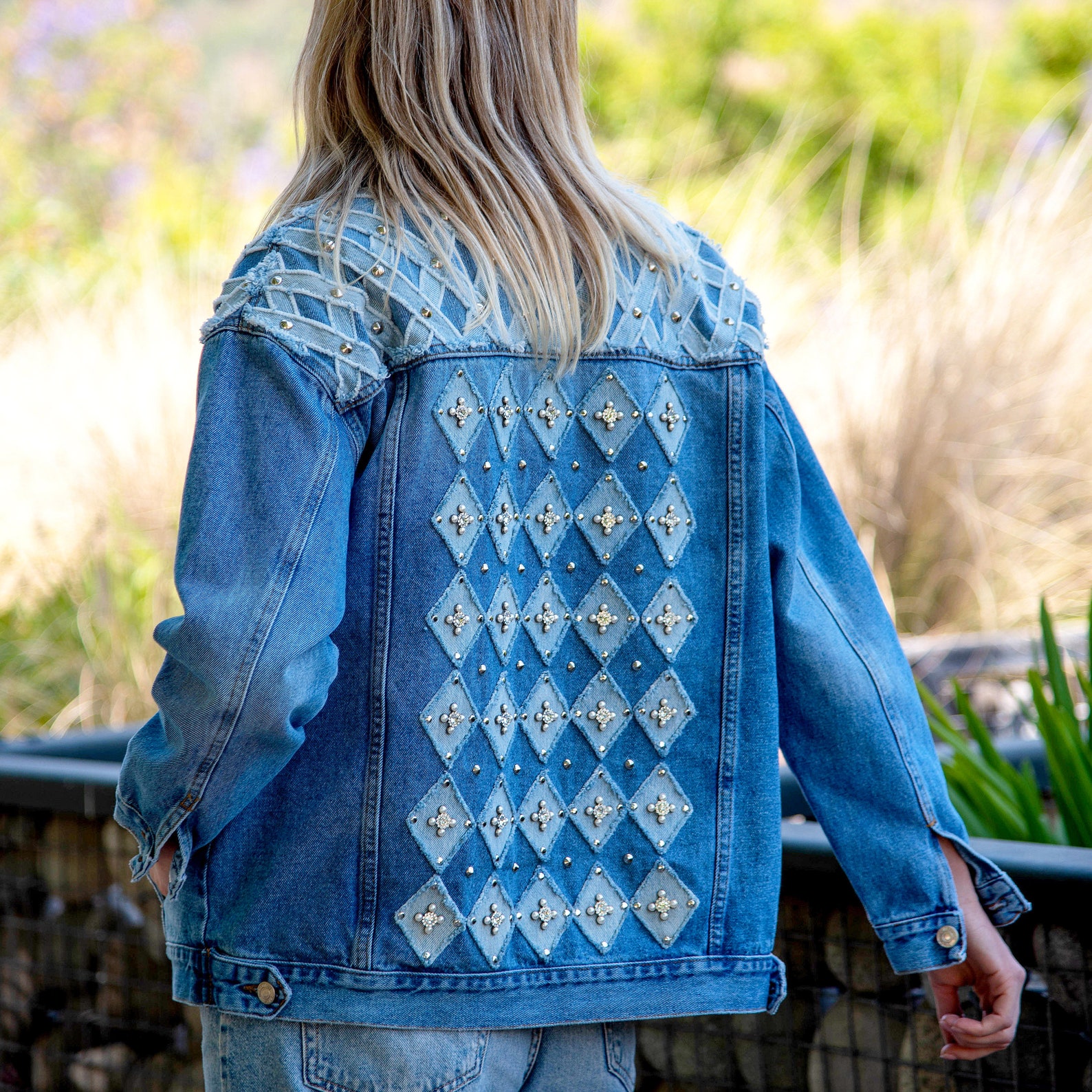 Handmade Embroidery Jean Jacket. Custom Denim Jacket, Coat for Women ...