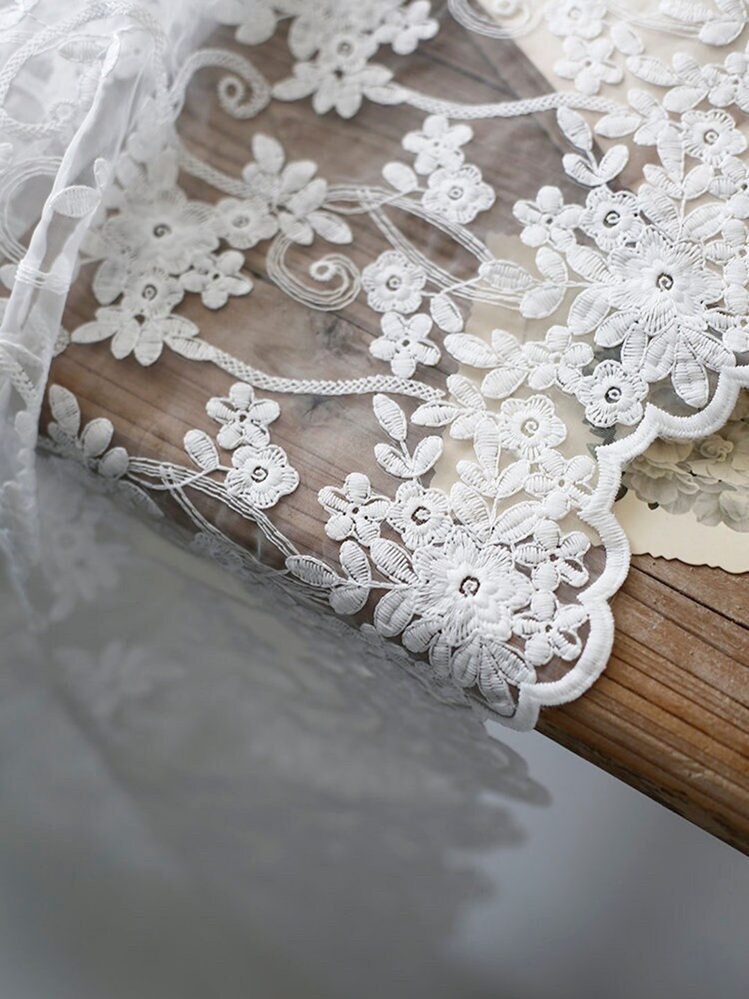 Custom Floral Lace Embroidered Tablecloth/beige Farmhouse Round ...
