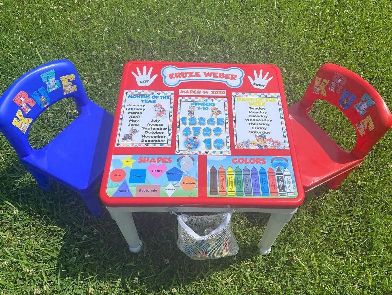 Character Learning Table Etsy