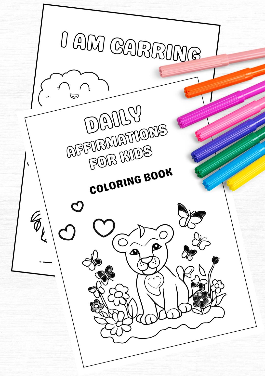 Baby Lions & Positive Affirmations Coloring Pages ; 40 Fun and ...