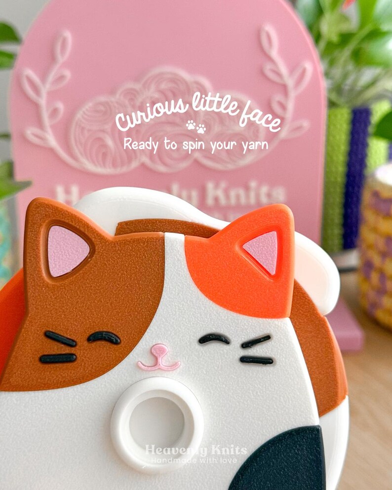Calico Cat Yarn Spinner, Yarn Holder, Smooth Silent Bearing for ...