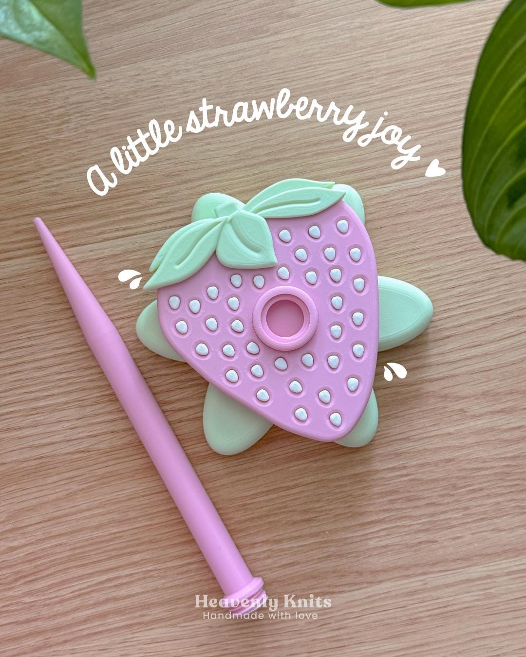 Heavenly Knits, Hand-assembled Strawberry Yarn Spinner, Yarn Holder ...