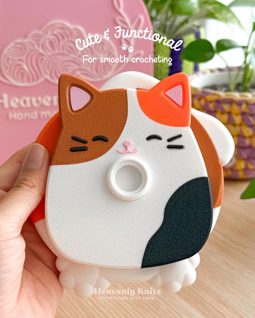 Calico Cat Yarn Spinner, Yarn Holder, Smooth Silent Bearing for ...