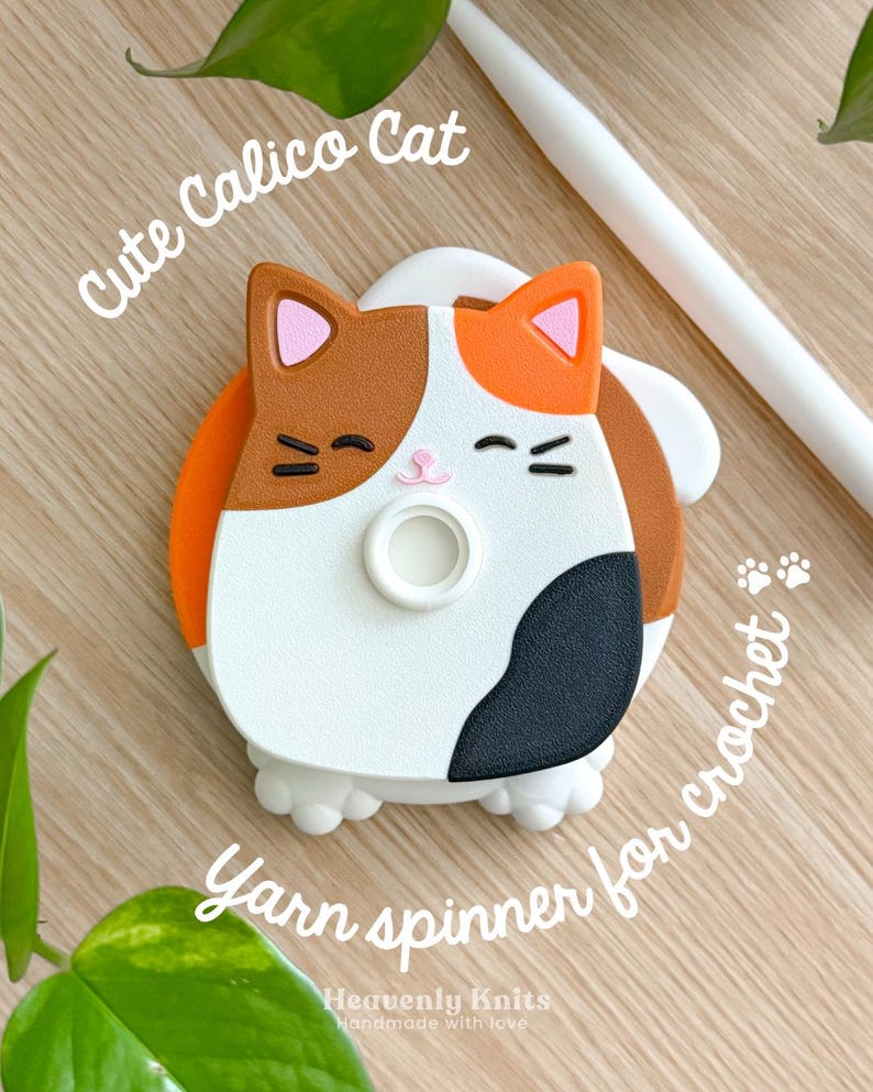 Calico Cat Yarn Spinner, Yarn Holder, Smooth Silent Bearing for ...
