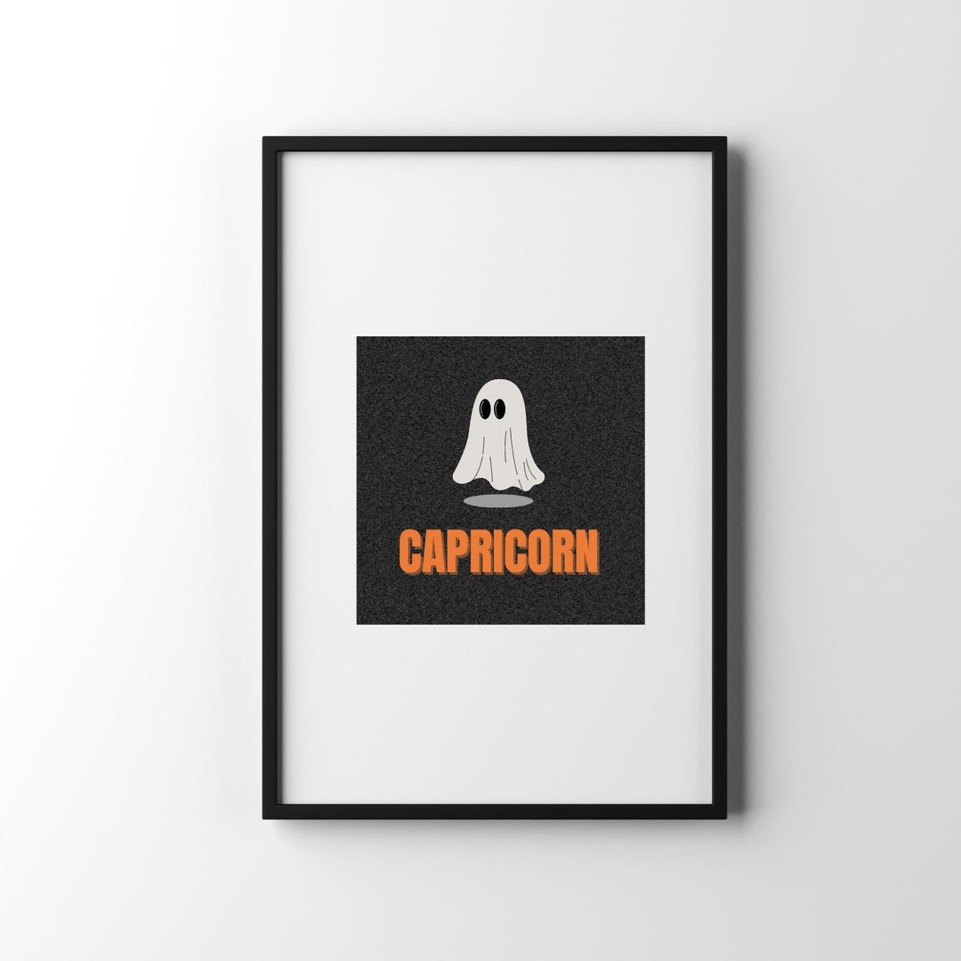 CAPRICORN, Ghost, Digital Download, Halloween Design, Zodiac Signs ...