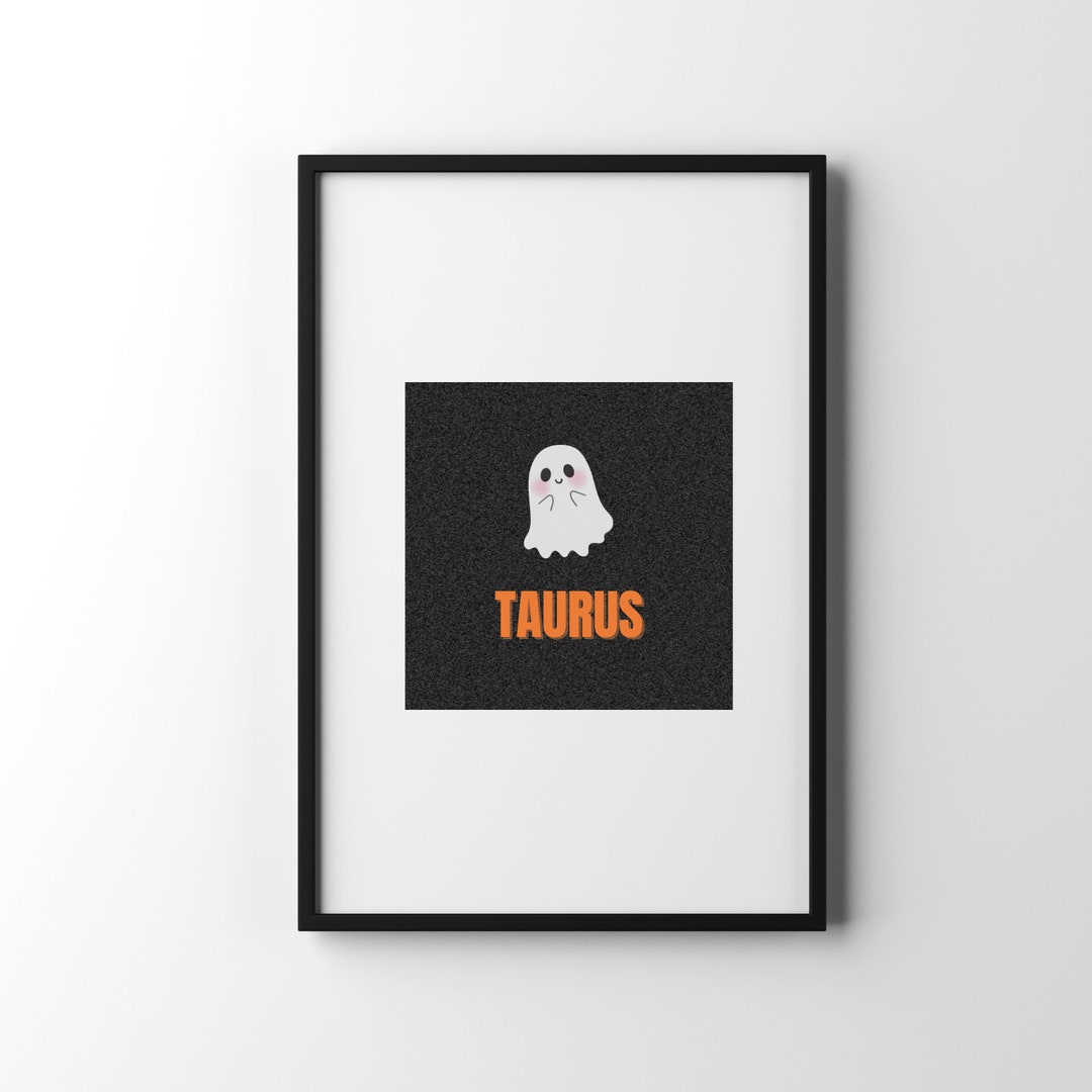 TAURUS, Ghost, Digital Download, Halloween Design, Zodiac Signs ...