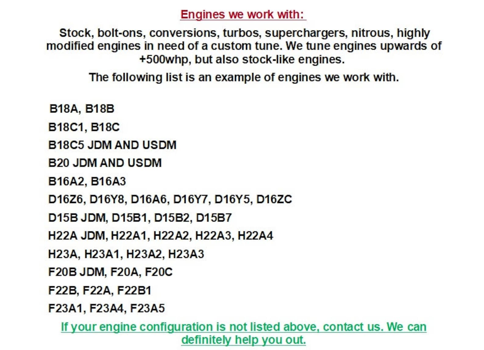 Honda Acura OBD1 ECU Custom Hondata S300 Tune Basemap B18 B16 H22 H23 ...