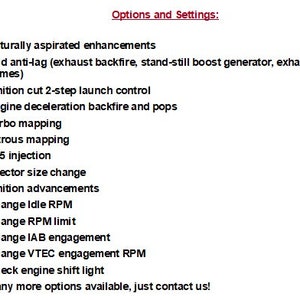 Honda Acura OBD1 ECU Custom Hondata S300 Tune Basemap B18 B16 H22 H23 ...