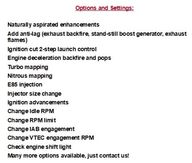 Honda Acura OBD1 ECU Custom Hondata S300 Tune Basemap B18 B16 H22 H23 ...