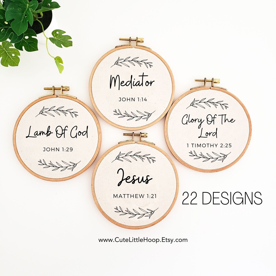 22 Names of Jesus Advent PDF Embroidery Pattern, Religious Christian ...