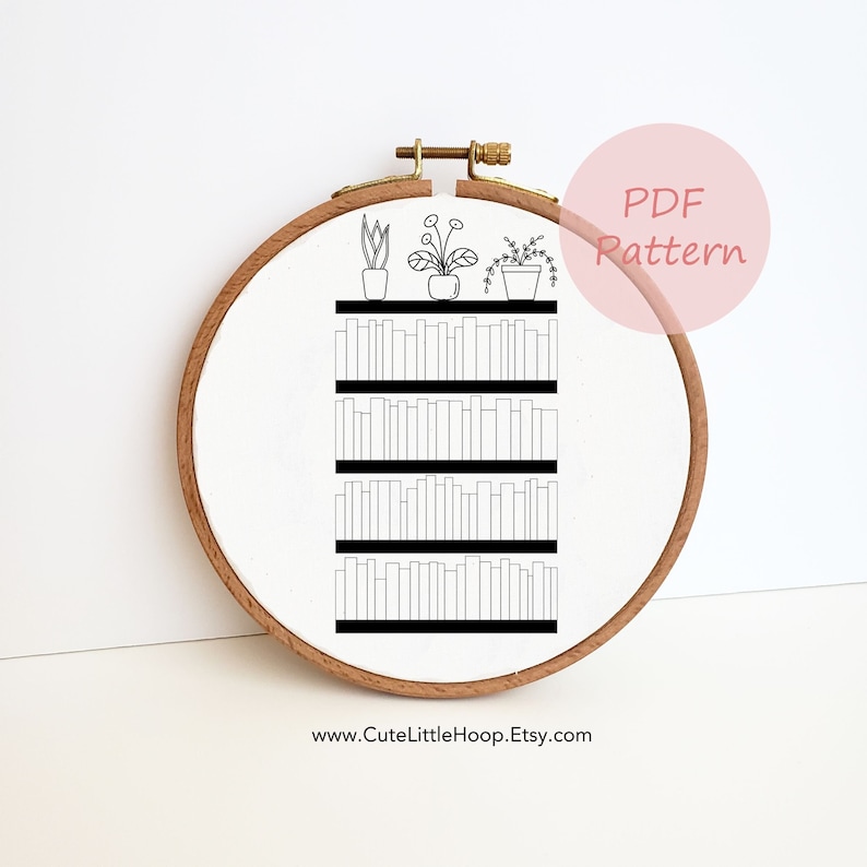 Book Reading Log Hand Embroidery Pattern, 2024 Reading Journal Template ...