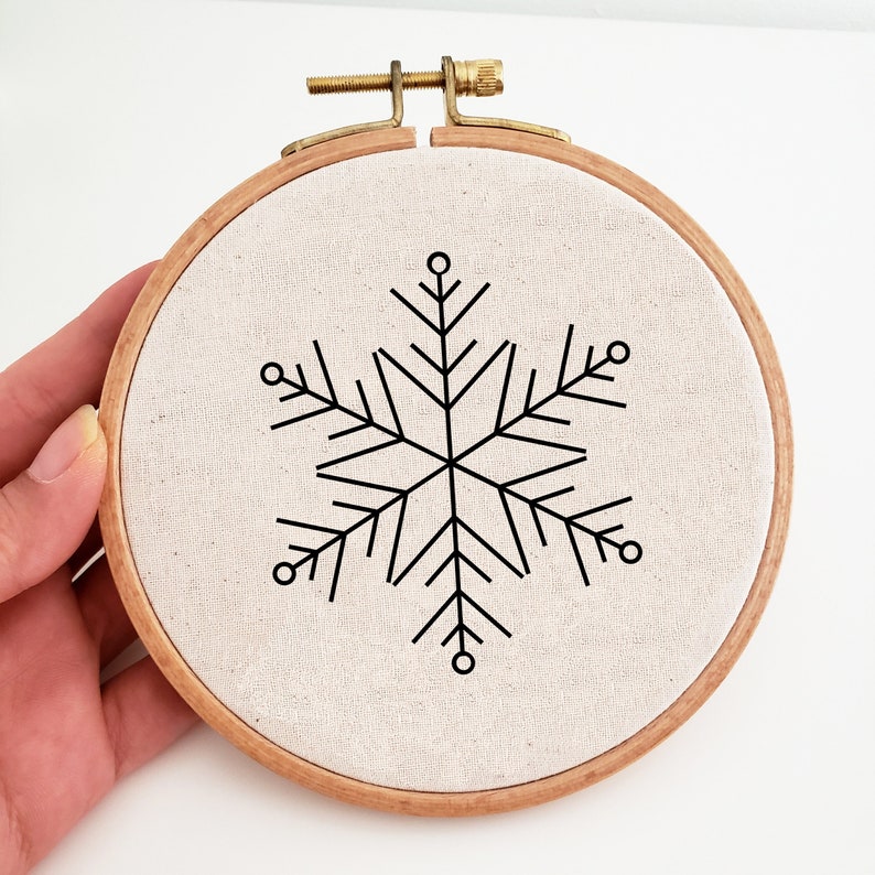 Snowflake Ornament Embroidery Pattern, Christmas Ornament Embroidery ...