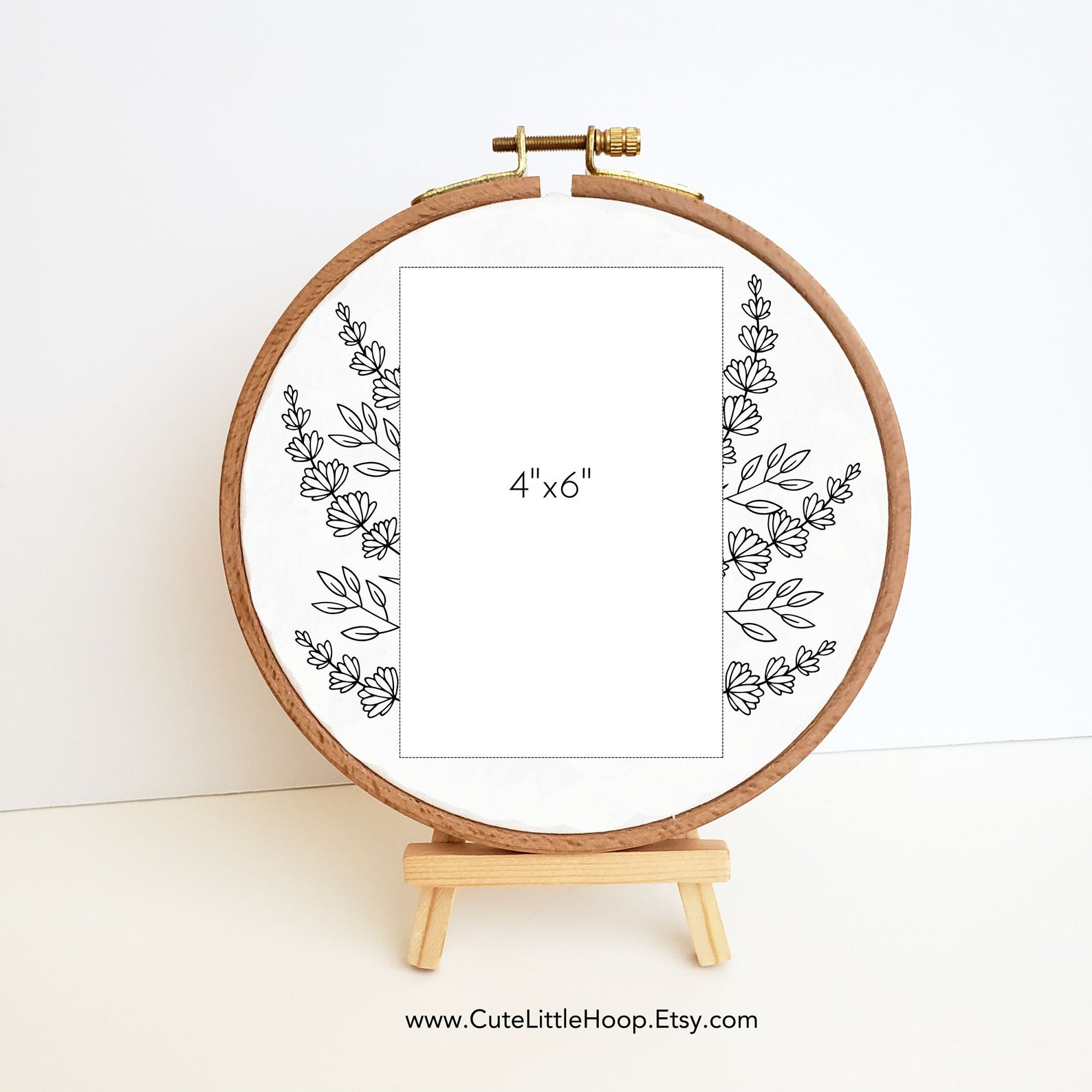 Photo Frame Embroidery Pattern, Lavender Picture Frame Hand Embroidery ...