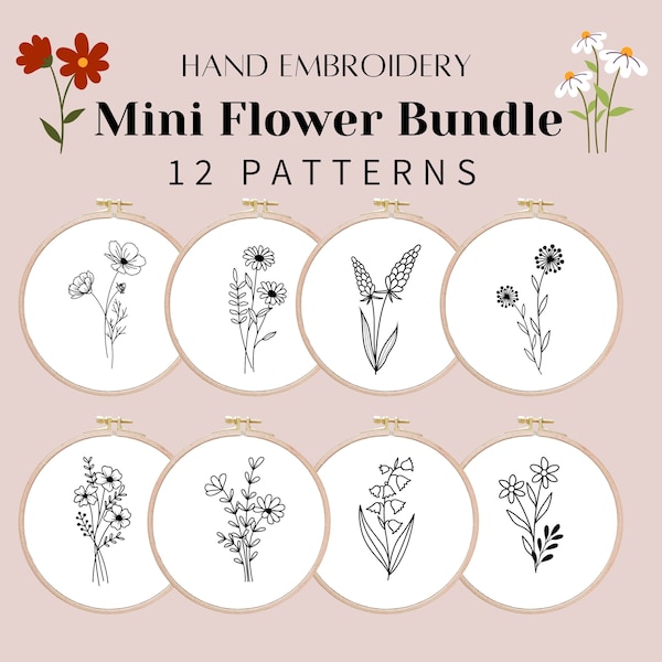 Single Flower Embroidery Pdf - Etsy