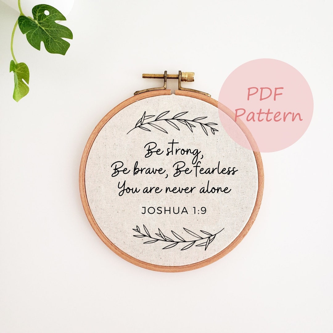 12 Bible Verse PDF Embroidery Pattern, Religious Christian Quote ...