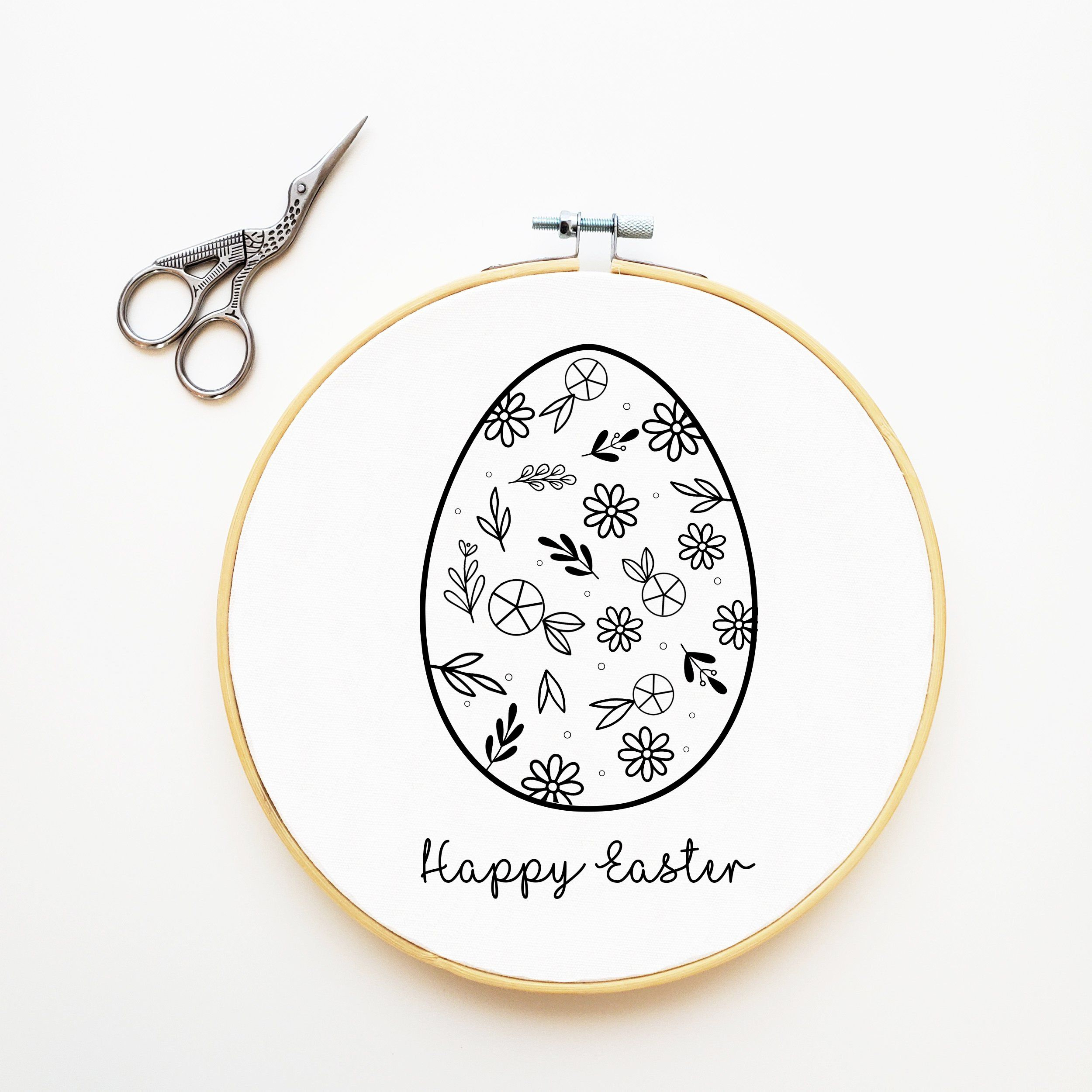 Easter Bunny Embroidery Pattern Bundle, Easter Egg Embroidery PDF ...
