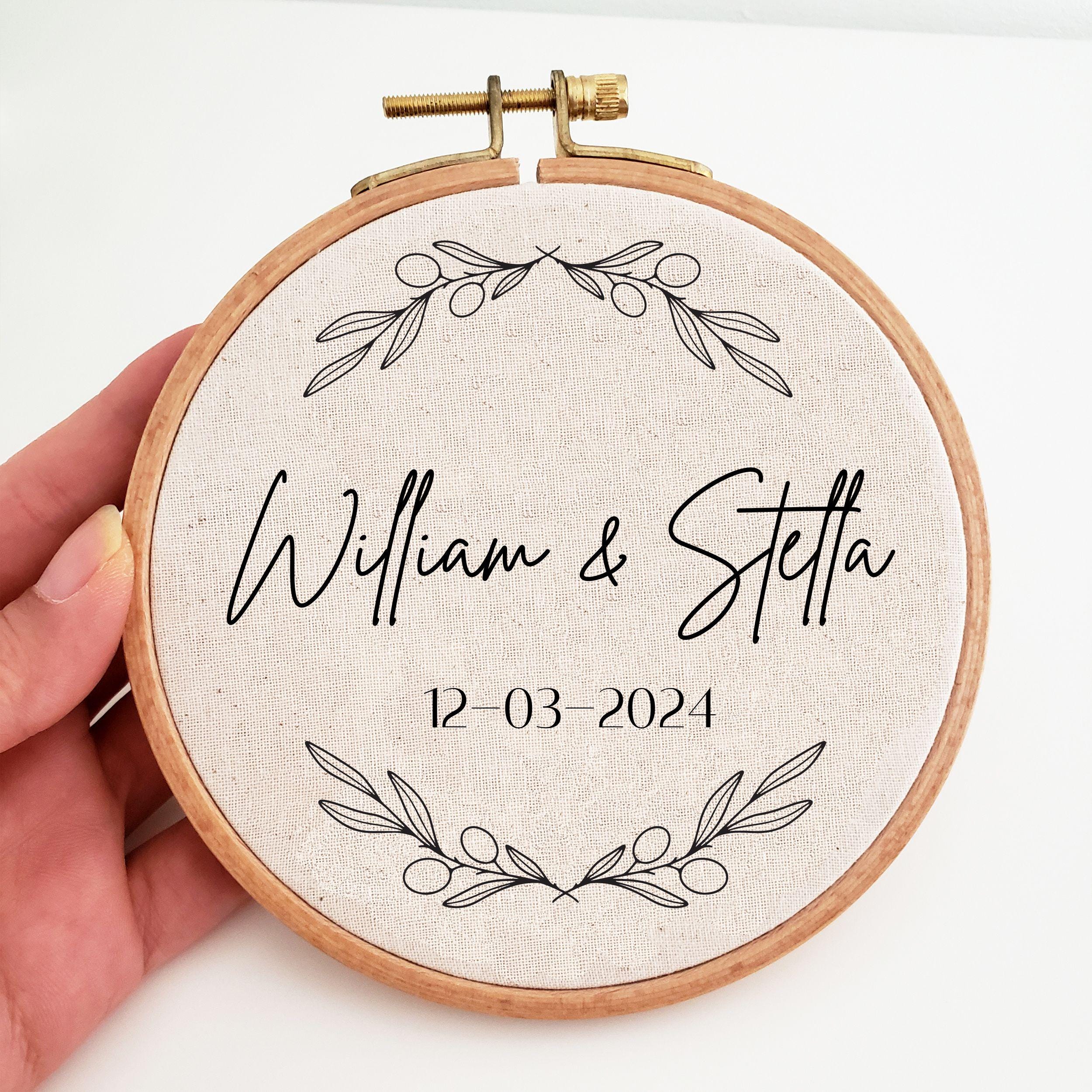 Personalized Name Sign Hand Embroidery Pattern With Olive Branch, PDF ...