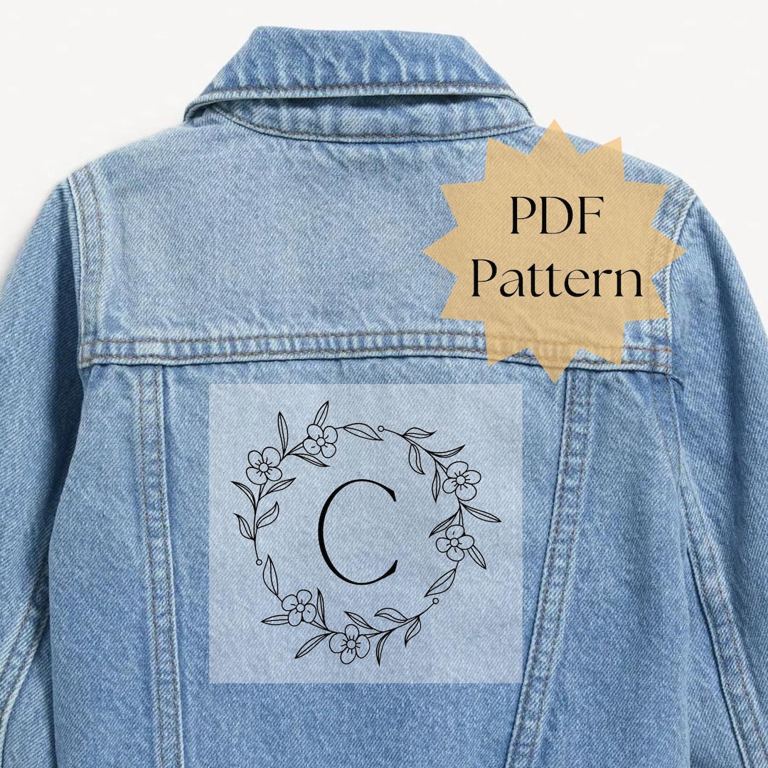 26 Alphabet Letter for Denim Jacket, Personalized Name for Jean Jacket ...
