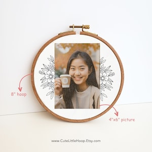 Photo Holder Embroidery Pattern, Photo Frame PDF Pattern Bundle, Flower ...