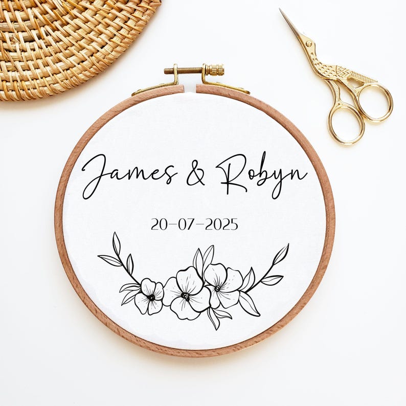 Personalized Couple Name Hand Embroidery Pattern, Digital Hand ...
