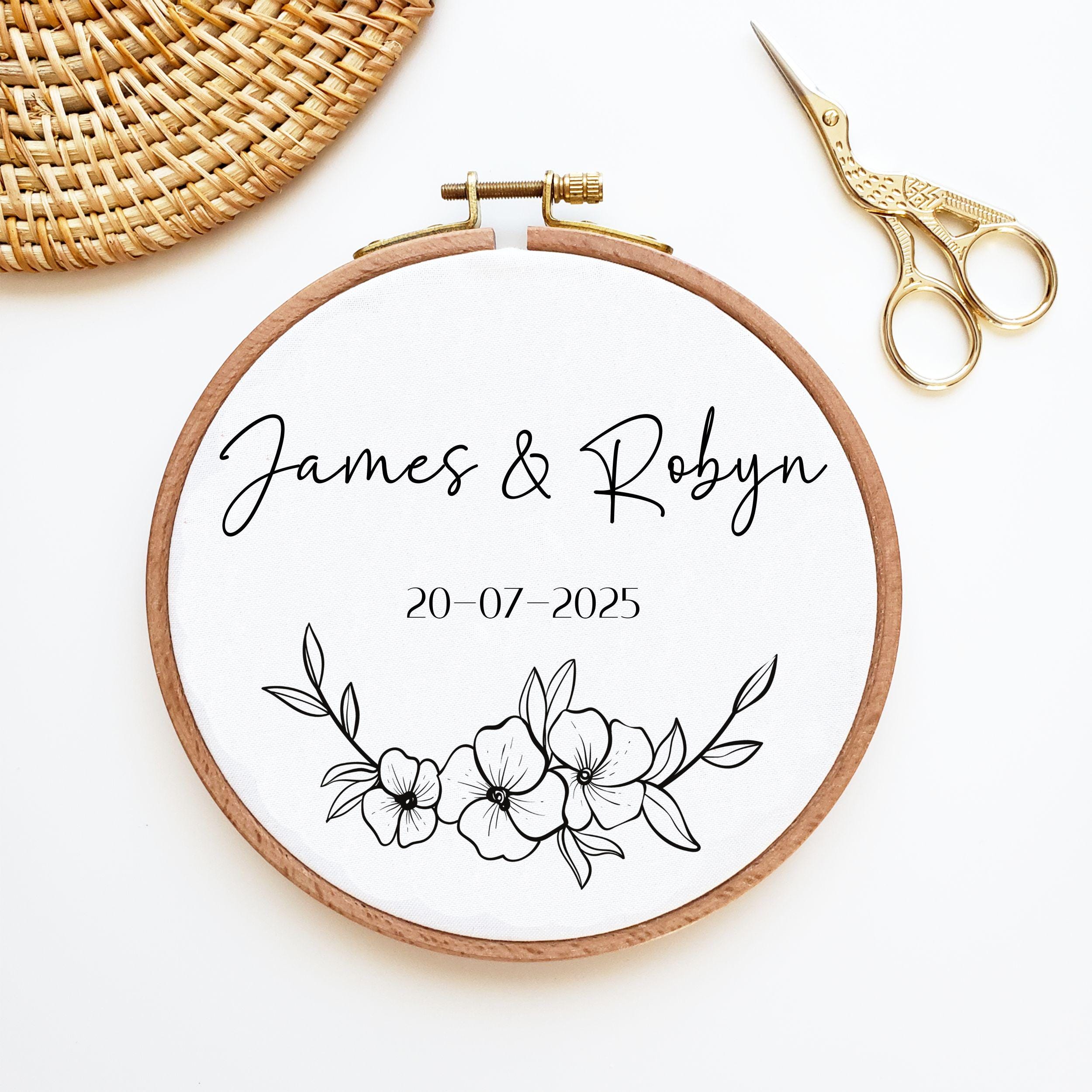 Personalized Couple Name Hand Embroidery Pattern, Digital Hand ...