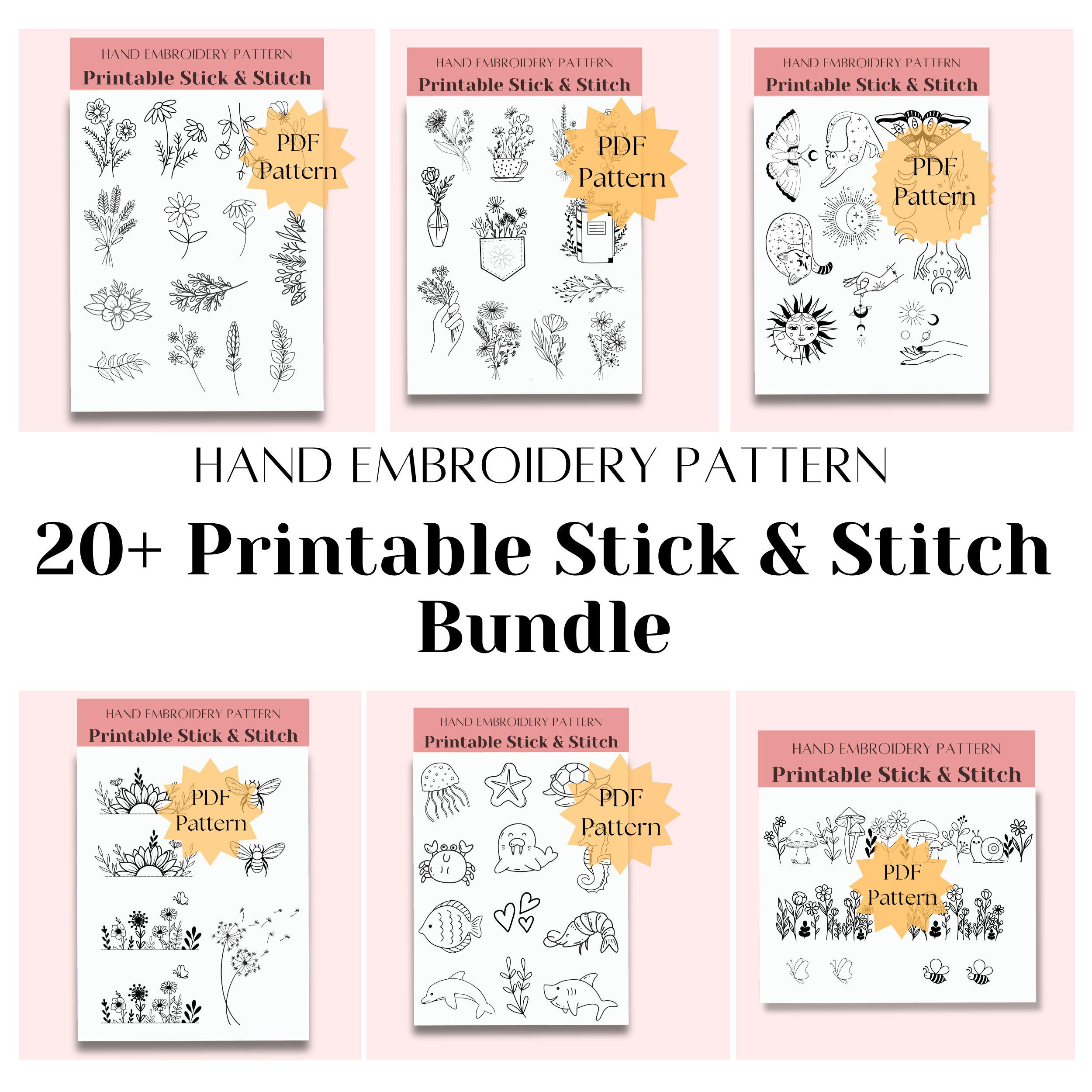 Printable Stick and Stitch, 24 Number for Advent Calendar PDF Digital ...