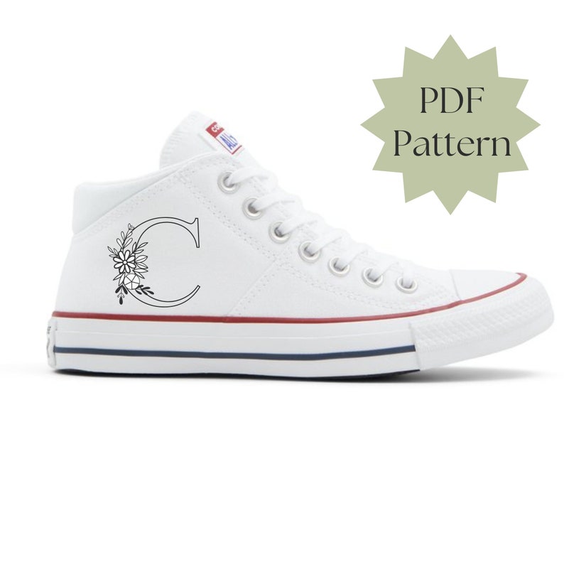 26 Letters Embroidery Design on Converse, Full Alphabet Embroidery ...