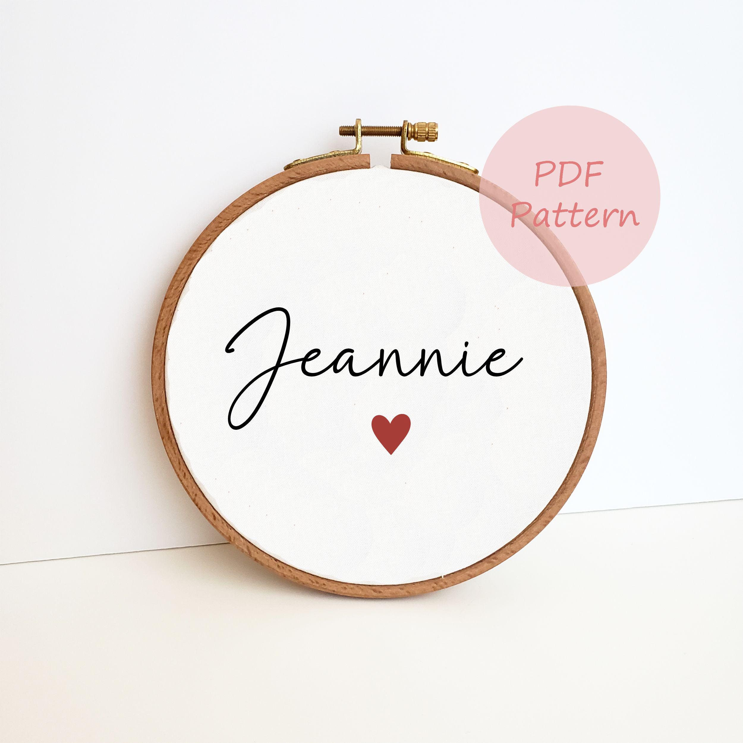Personalized Name Embroidery Pattern, Baby Nursery PDF Pattern, Hand ...