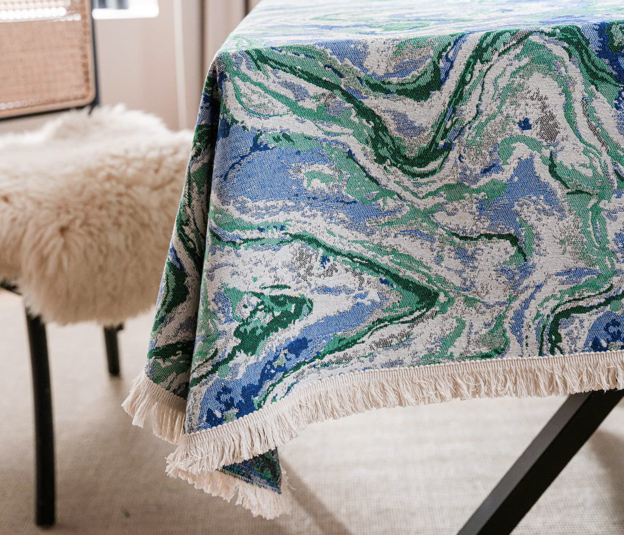 Vintage Tablecloth Rustic Table Linen Boho Tablecloth - Etsy