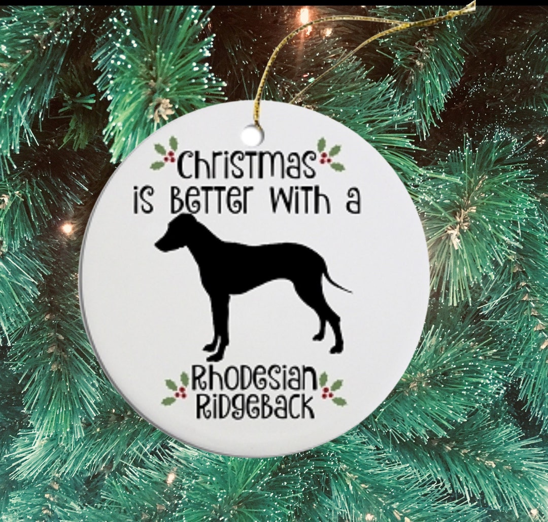 Rhodesian Ridgeback Dog Breed Round Christmas Tree Ornament Dog Lovers ...