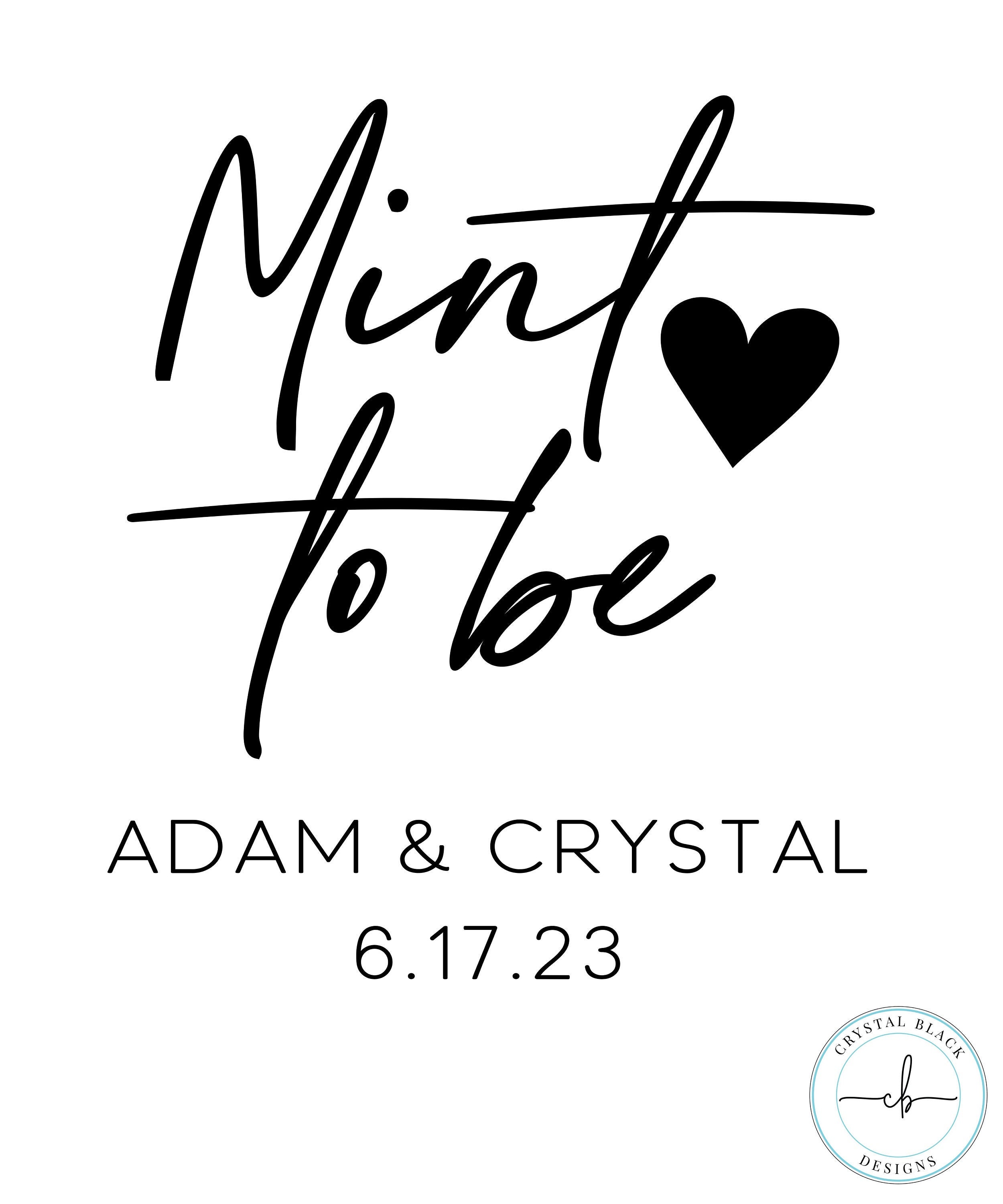 Mint to Be Wedding Favor Editable - Etsy