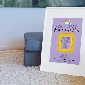 FRIENDS Themed Baby Shower Editable Sign - Etsy