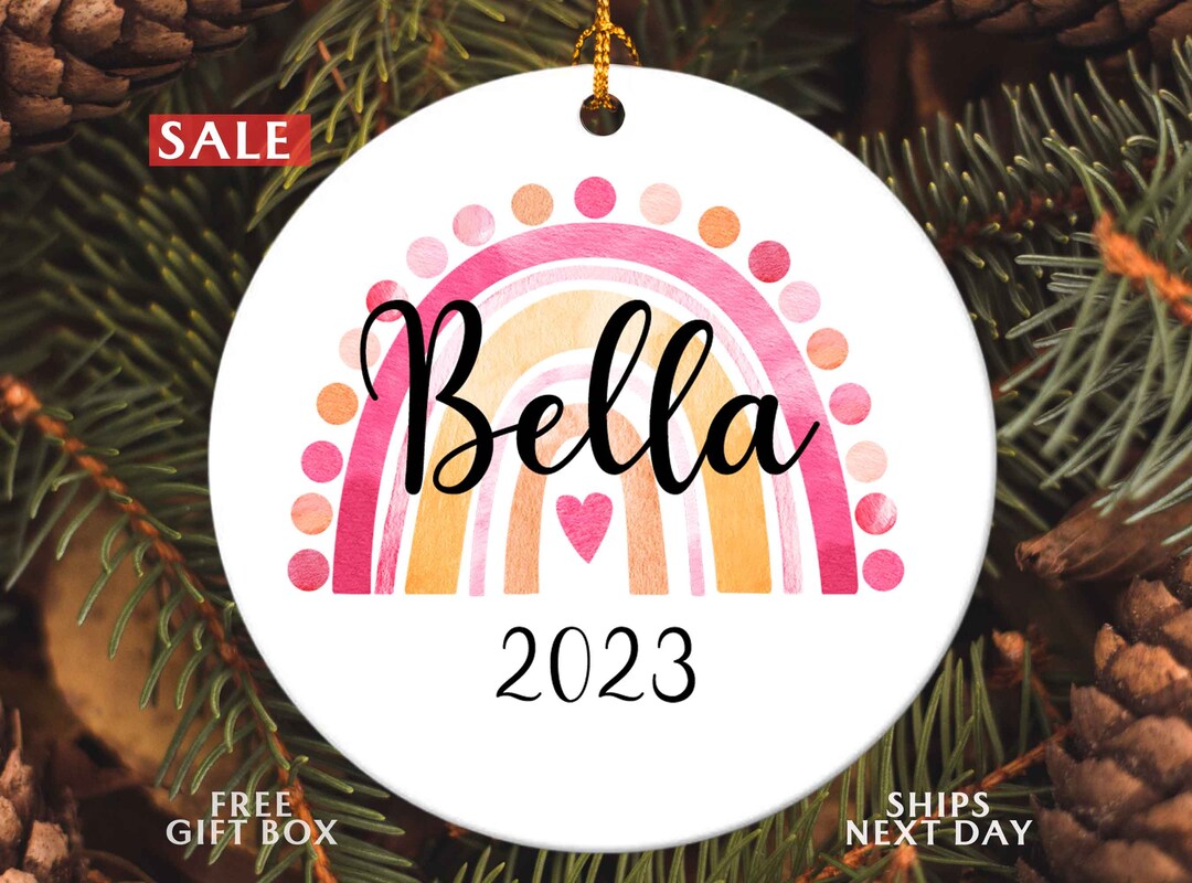 Custom Rainbow Ornament, Personalized Boho Rainbow Christmas Gift ...