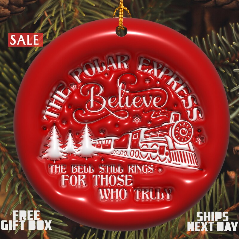 Polar Express Christmas Tree Decorations - Etsy