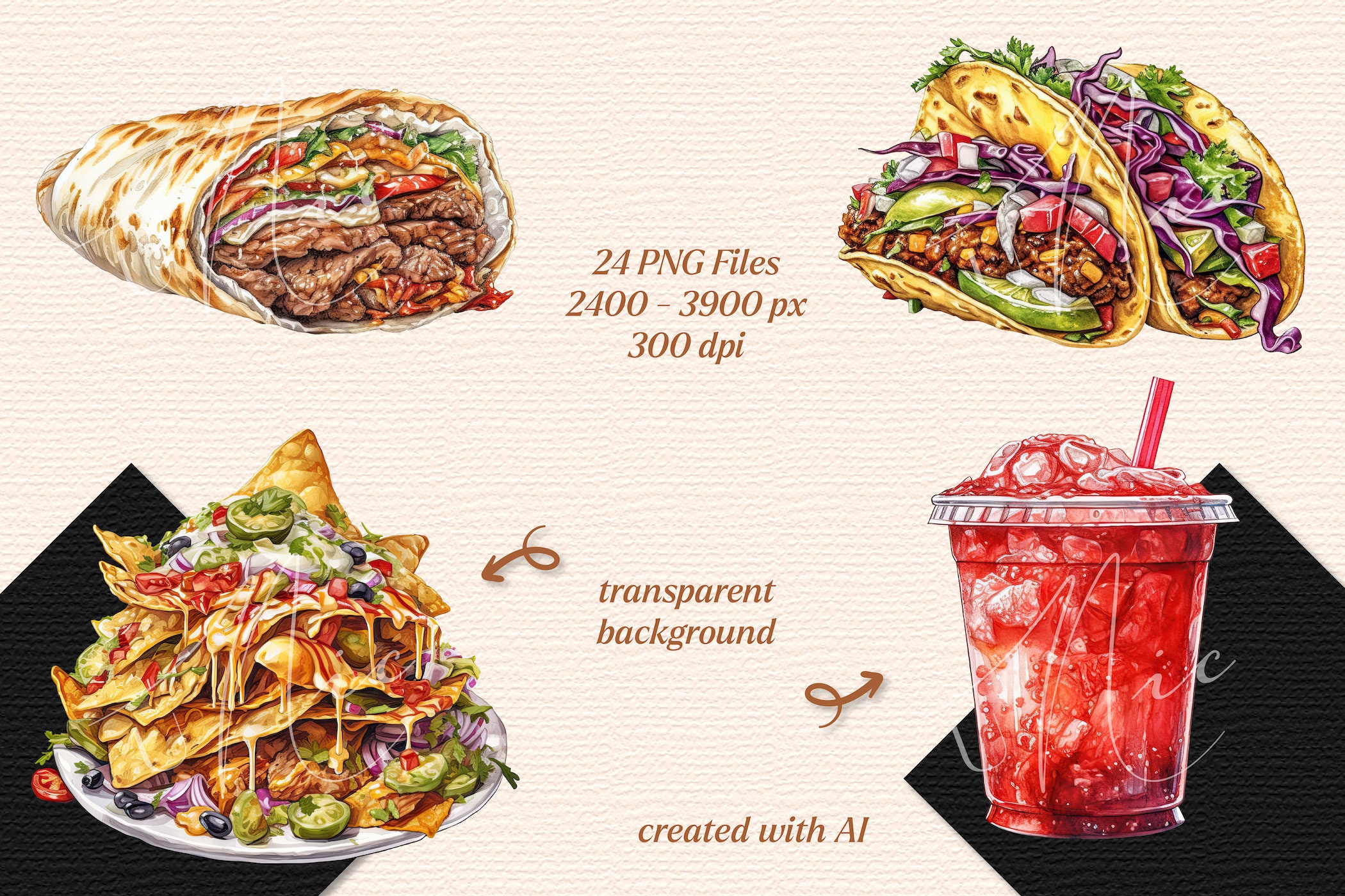 Street Food Clipart Restaurant Food and Drinks - Etsy