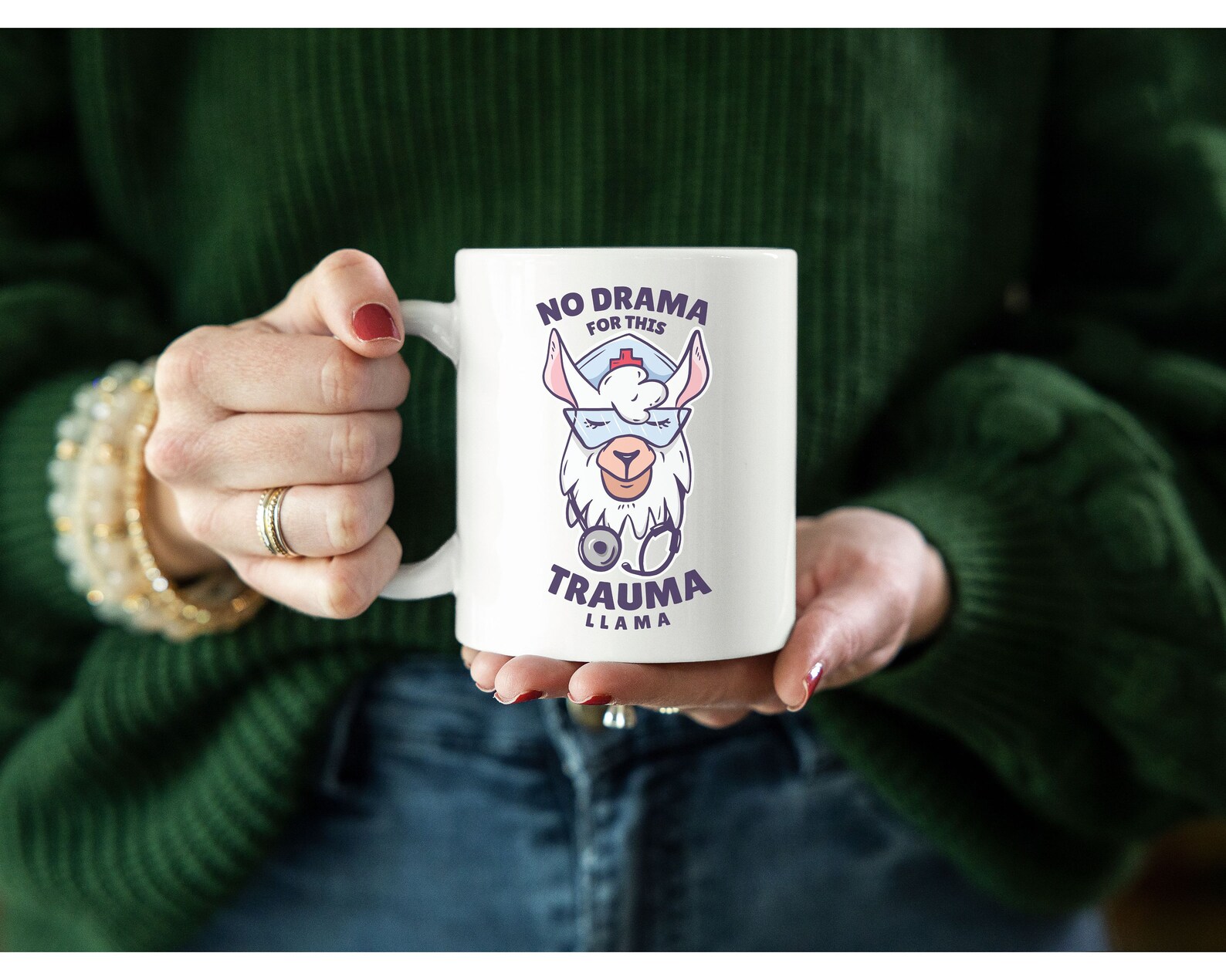 No Drama for This Trauma Llama-cute Mug for Trauma Nurse,gift for Mom ...