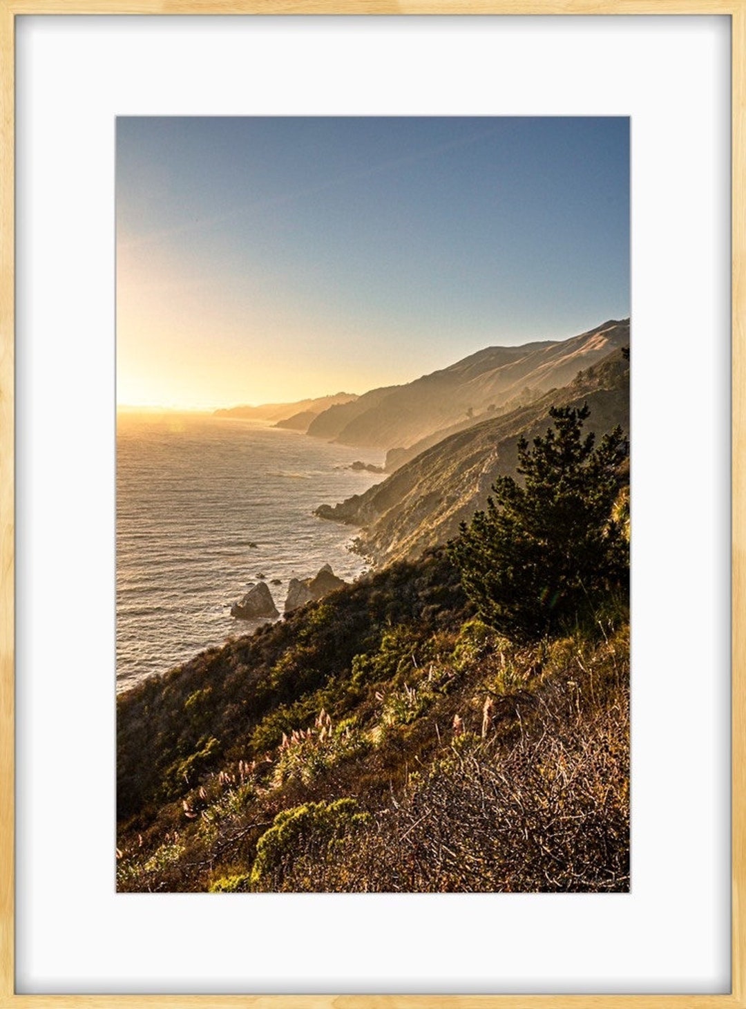 Sun-drenched in Big Sur- Pacific Coast Highway- California Landscape- Nature--color Photography ...