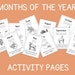 Months of the Year Handwriting Coloring Poetry Activity Pages Download ...