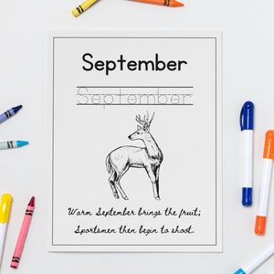 Months of the Year Handwriting Coloring Poetry Activity Pages Download ...