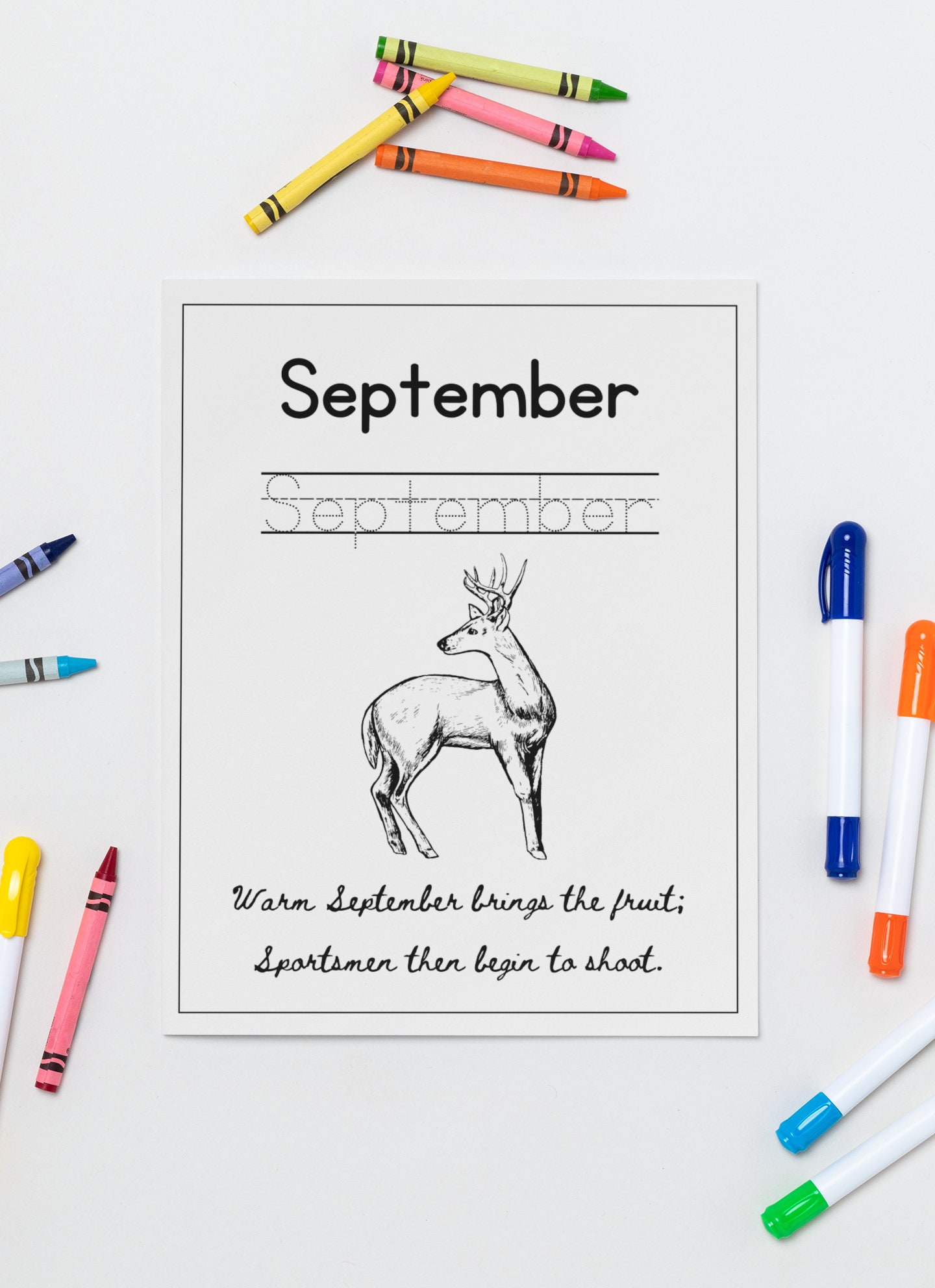 Months of the Year Handwriting Coloring Poetry Activity Pages Download ...