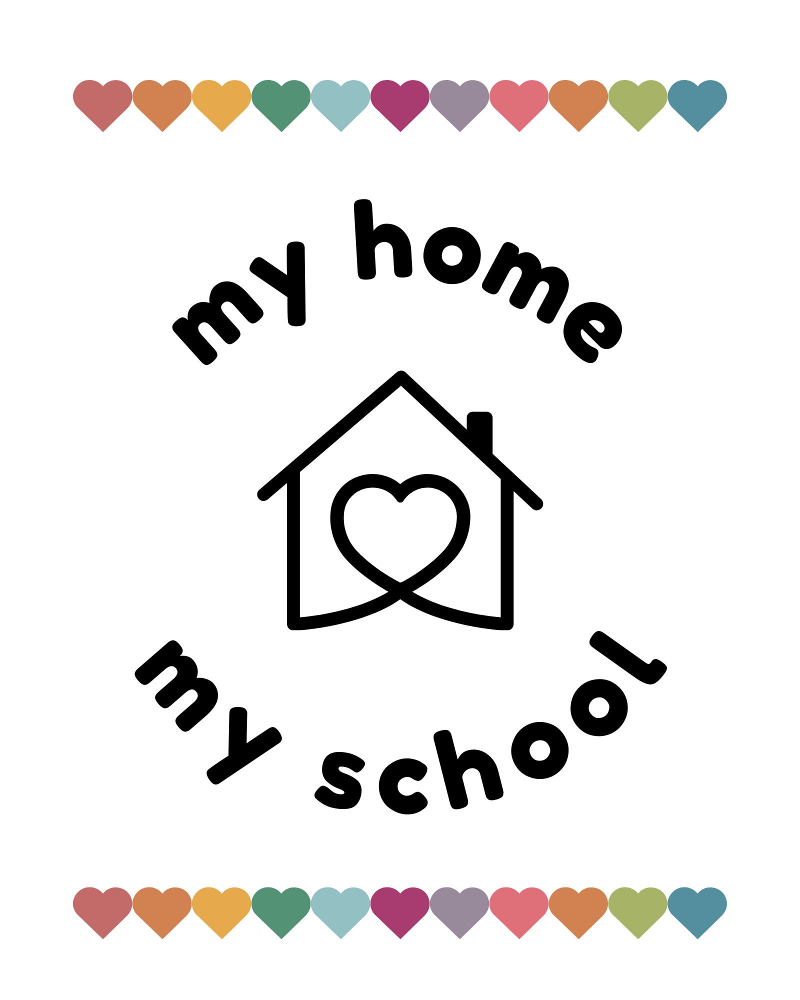 My Home My School Printable Homeschool Printable Homeschool - Etsy