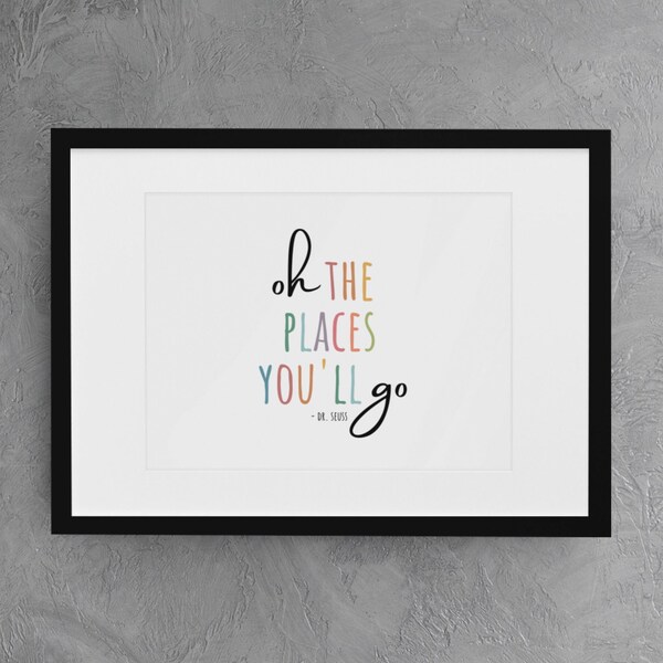 Oh the Places You'll Go Wall Art - Etsy