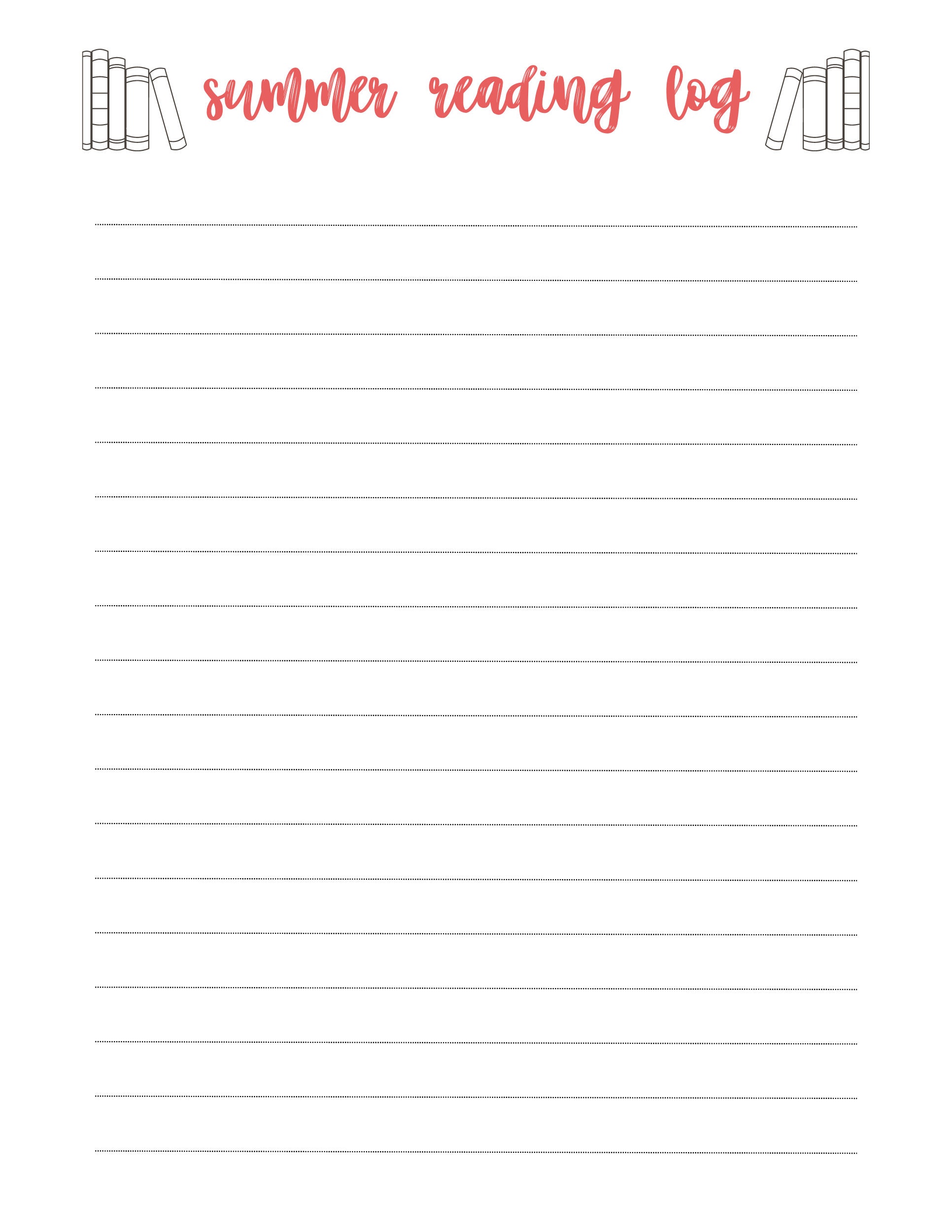 My Summer Journal Summer Adventure Log Activity Pages Download Digital ...