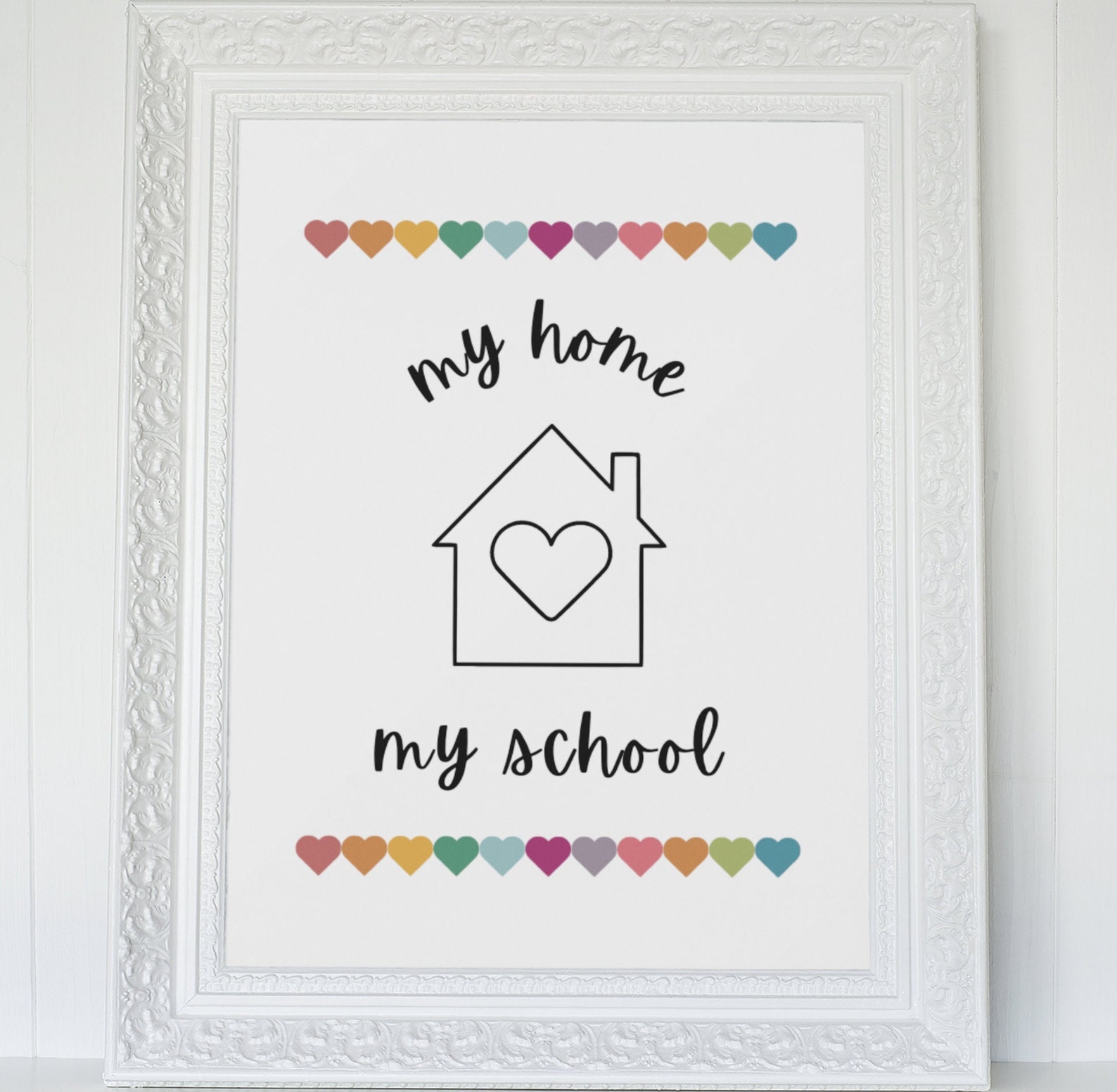 My Home My School Printable, Homeschool Printable, Homeschool Wall Art ...